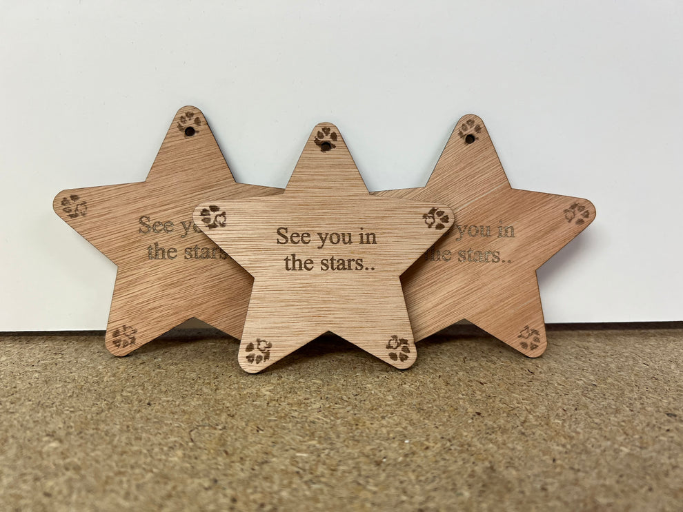 WMS01 Wooden Memory Stars – Sarah Brown Cards
